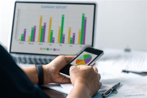 Premium Photo Business Data Analysis On Laptop Financial Charts Graphs Reports For Successful