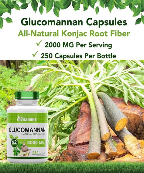 Glucomannan Capsules 2000 Mg 250 Count Natural Nepal Ubuy