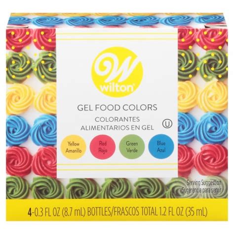 Wilton® Primary Gel Food Colors 4 Ct 03 Fl Oz Harris Teeter