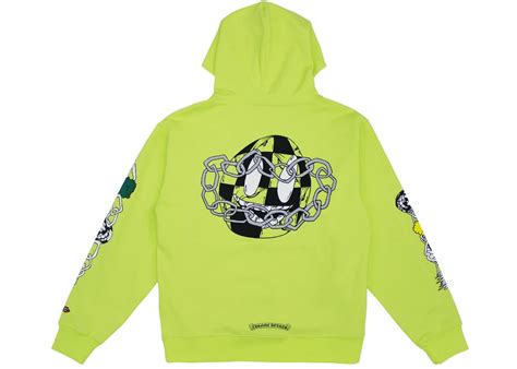 Chrome Hearts Matty Boy Link Hoodie Lime Green Mens Us