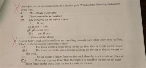Solved An Object Moves At Constant Speed In A Circular Path Chegg