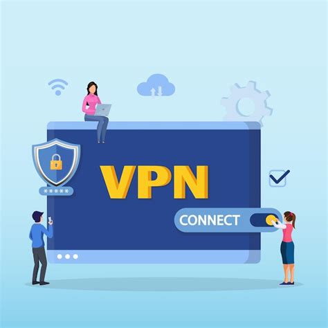 Vpn 기술 시스템 가상 사설망 브라우저 웹 사이트 차단 해제 보안 네트워크 연결 및 개인 정보 보호 프리미엄 벡터