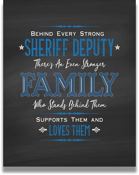 Behind Every Strong Sheriff Law Enforcement Poster Police Officer