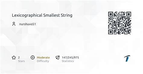 Lexicographical Smallest String Toph