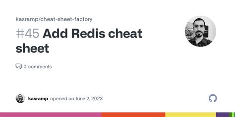 Add Redis Cheat Sheet · Issue 45 · Kasrampcheat Sheet Factory · Github