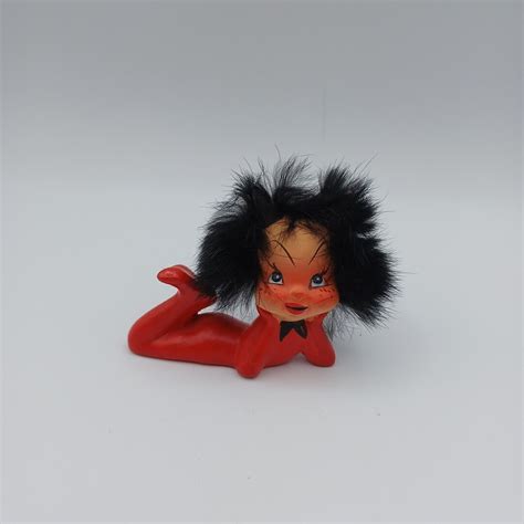 1950s Norleans Red Impdevilpixie Figurine Etsy