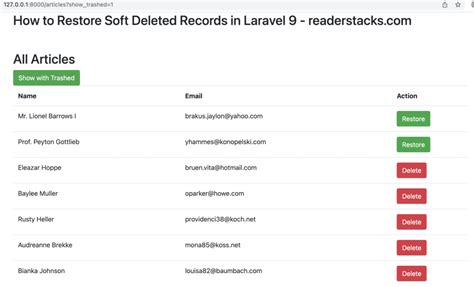 How To Restore Soft Deleted Records In Laravel 9