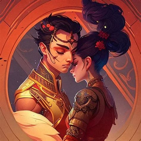 Ai Art Generator Ravan Kissing Sita