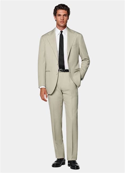 Light Green Perennial Relaxed Fit Roma Suit In Pure S120s Wool