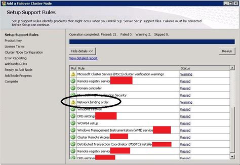 resolve network binding order warning in failover cluster