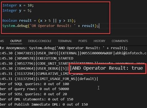 Operators In Salesforce Apex