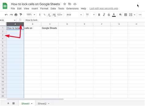 Google Sheets How To Lock Cells