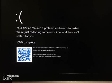Lỗi Attempted Write To Readonly Memory Update Windows 11