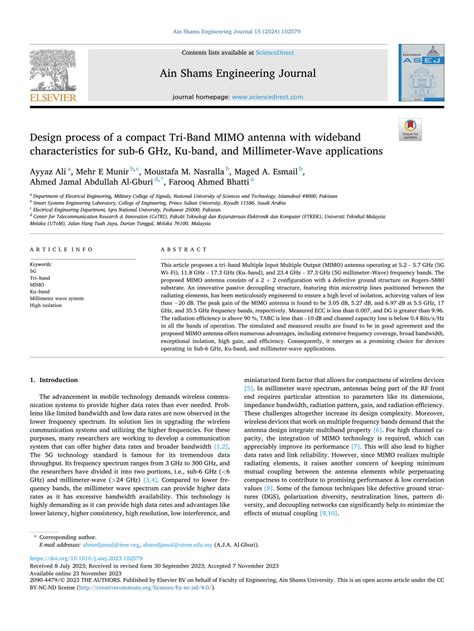 Pdf Design Process Of A Compact Tri Band Mimo Antenna With Wideband Characteristics For Sub 6