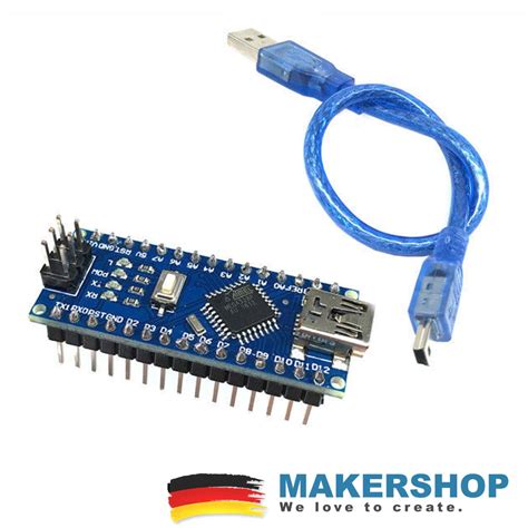 Nano Starter Set V3.1 Kit Arduino kompatibel gelötet verlötet + USB ...