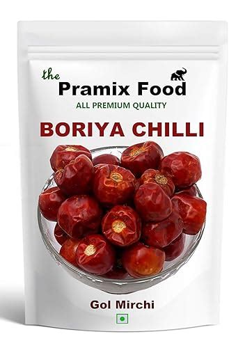 Pramix Whole Dry Boriya Red Chilli Spicy Round Chillies Mundu Chili