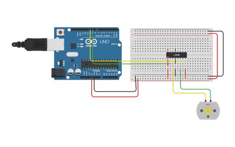 Circuit Design H Bridge 1 Motor Tinkercad