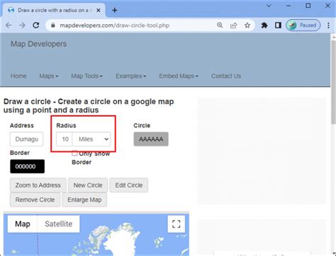 How To Draw A Circle Of A Certain Radius On Google Maps