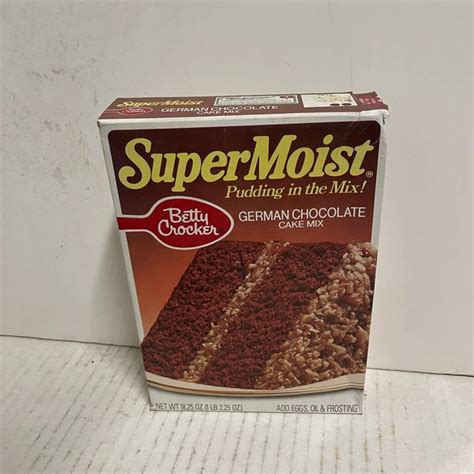 Vintage Betty Crocker Super Moist German Chocolate Mix Htf £9419