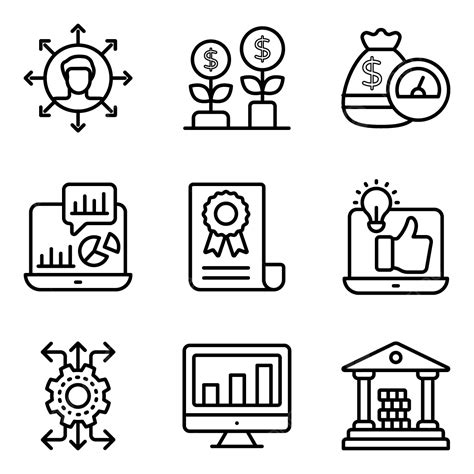 Social Media Seo Vector Hd Png Images Seo And Media Linear Icons Pack