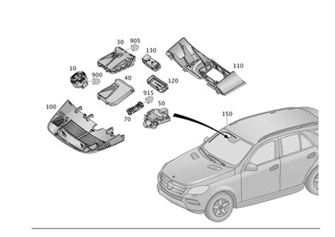 Sensors Camera And Switches Behind Windshield For 2009 Mercedes Benz