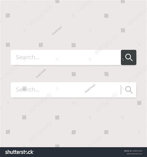 Set Search Bar Ui Design Elements Stock Vector Royalty Free