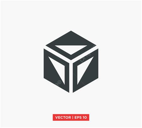 Isometric Cube Icon Logo Vector Illustration Cube Vector Sign Png