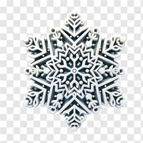 Classic Snowflake Ornament Illustration Monochrome Elegance
