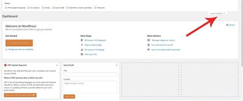 How To Hide Php Update Required Widget On Wordpress Dashboard Zen