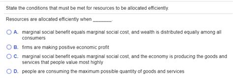solved state the conditions that must be met for resources