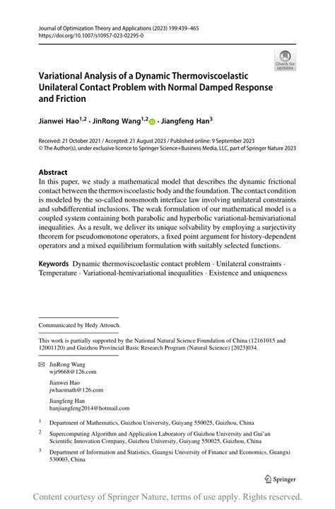 Variational Analysis Of A Dynamic Thermoviscoelastic Unilateral Contact
