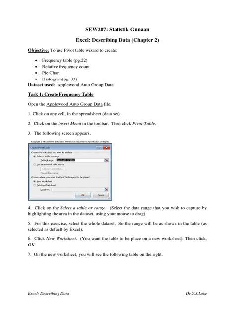 Excel Chap 2 Describe Data Pdf Software Data Management