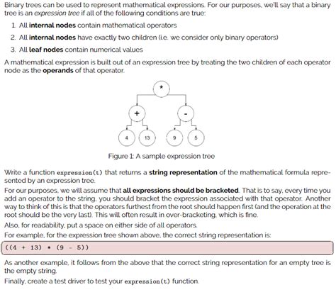Solved Binary Trees Can Be Used To Represent Mathematical Chegg