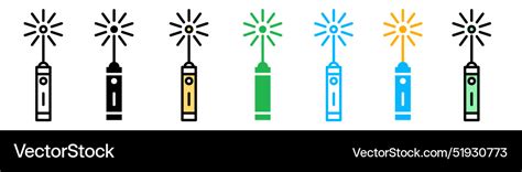 Cosmetic Surgery With Laser Pointer Devices Icons Vector Image