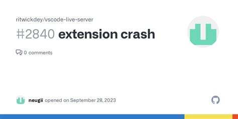 extension crash · issue 2840 · ritwickdey vscode live server · github