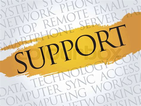 Support Word Cloud Concept Colourbox