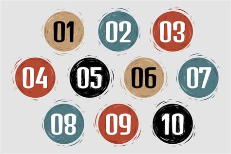 그라데이션 글 머리 기호 모음 무료 벡터