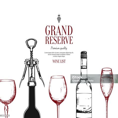와인 리스트 디자인입니다 바 레스토랑 커피 하우스 카페에 대 한 벡터 메뉴 브로슈어 서식 파일 와인에 대한 스톡 벡터 아트 및 기타 이미지 Istock