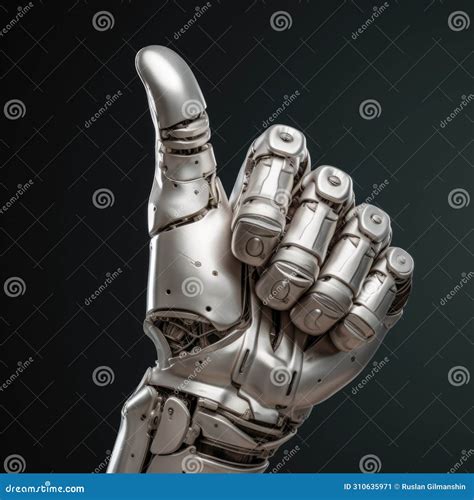 Cyborg Hand Finger , Technology of Artificial Intelligence Stock Illustration - Illustration of ...