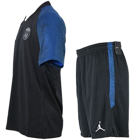 Nike パリサンジェルマン 1920 ストライク トップandkz ストライクショート上下セットブラックブルー×ブラックブルー