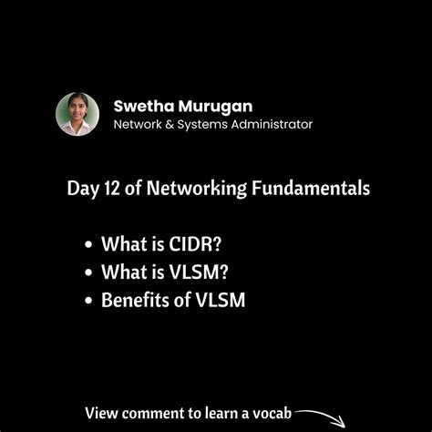 Day 12 Of Networking Fundamentals What Is Cidr Classless Inter Domain Swetha Murugan