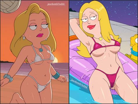 Rule 34 Ai Generated American Dad Bikini Blonde Hair Breasts Female