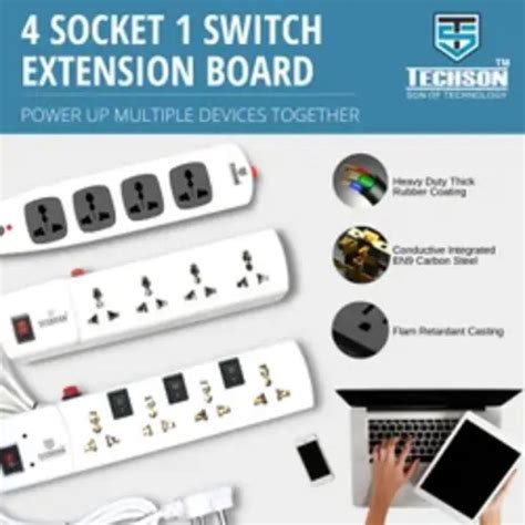 4 Socket 1 Switch Extension Board Application