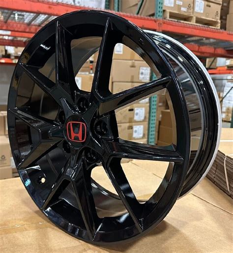 18 Civic Type R Style 5x1143 Wheels Rims Black Fits Honda Crv Acura
