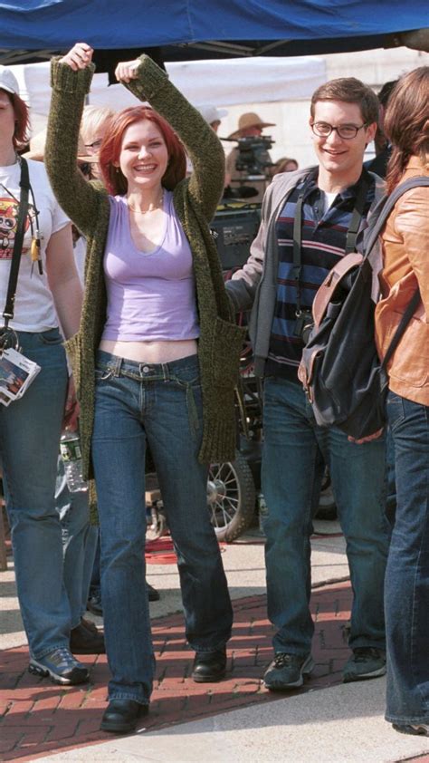 Kirsten Dunst Photo Kirsten Behind The Scenes Of Spider Man Kirsten Dunst Spiderman Fashion