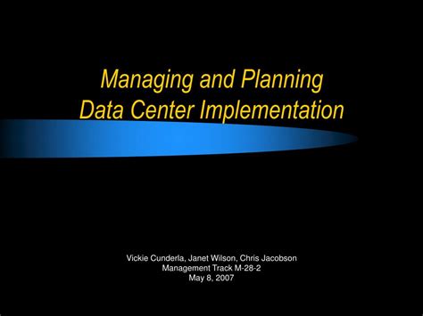 Ppt Managing And Planning Data Center Implementation Powerpoint