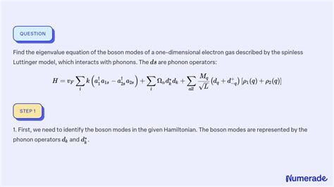 ⏩solvedfind The Eigenvalue Equation Of The Boson Modes Of A Numerade
