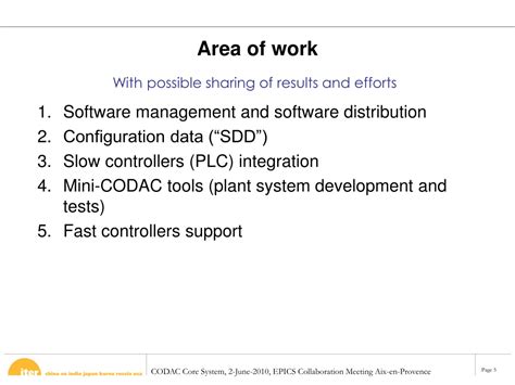 Ppt Codac Core System Introduction For Iter Controls Powerpoint