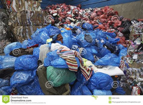 Recycling Plant Conveyor Belt Transports Garbage Inside Drum Filter Or