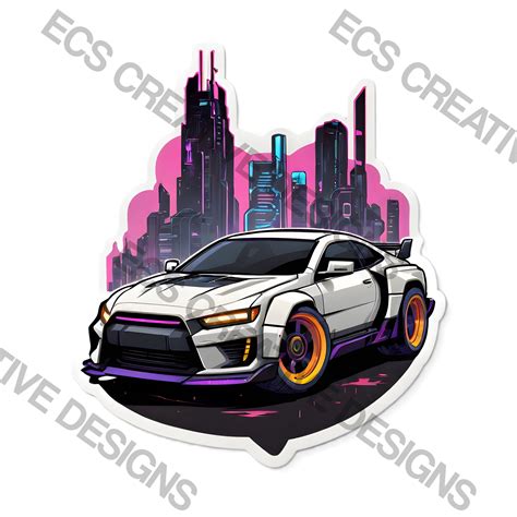 Cyberpunk Cars Clipart Bundle Instant Digital Download 34 High